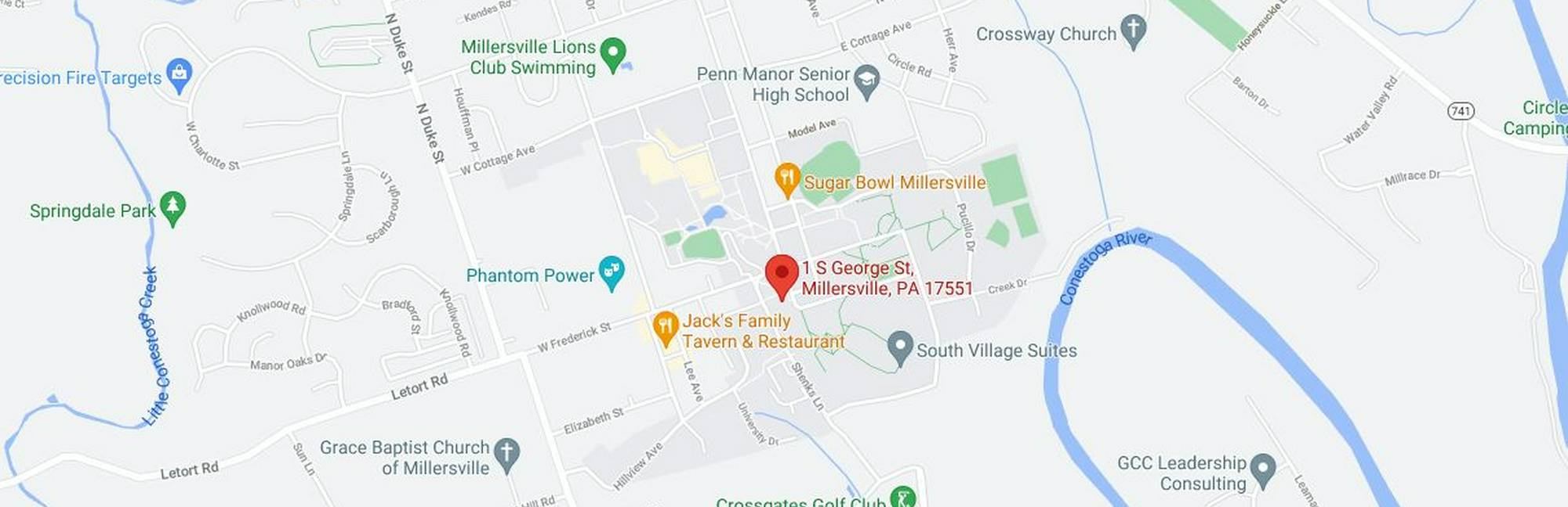 Millersville University Map Millersville University Of Pennsylvania